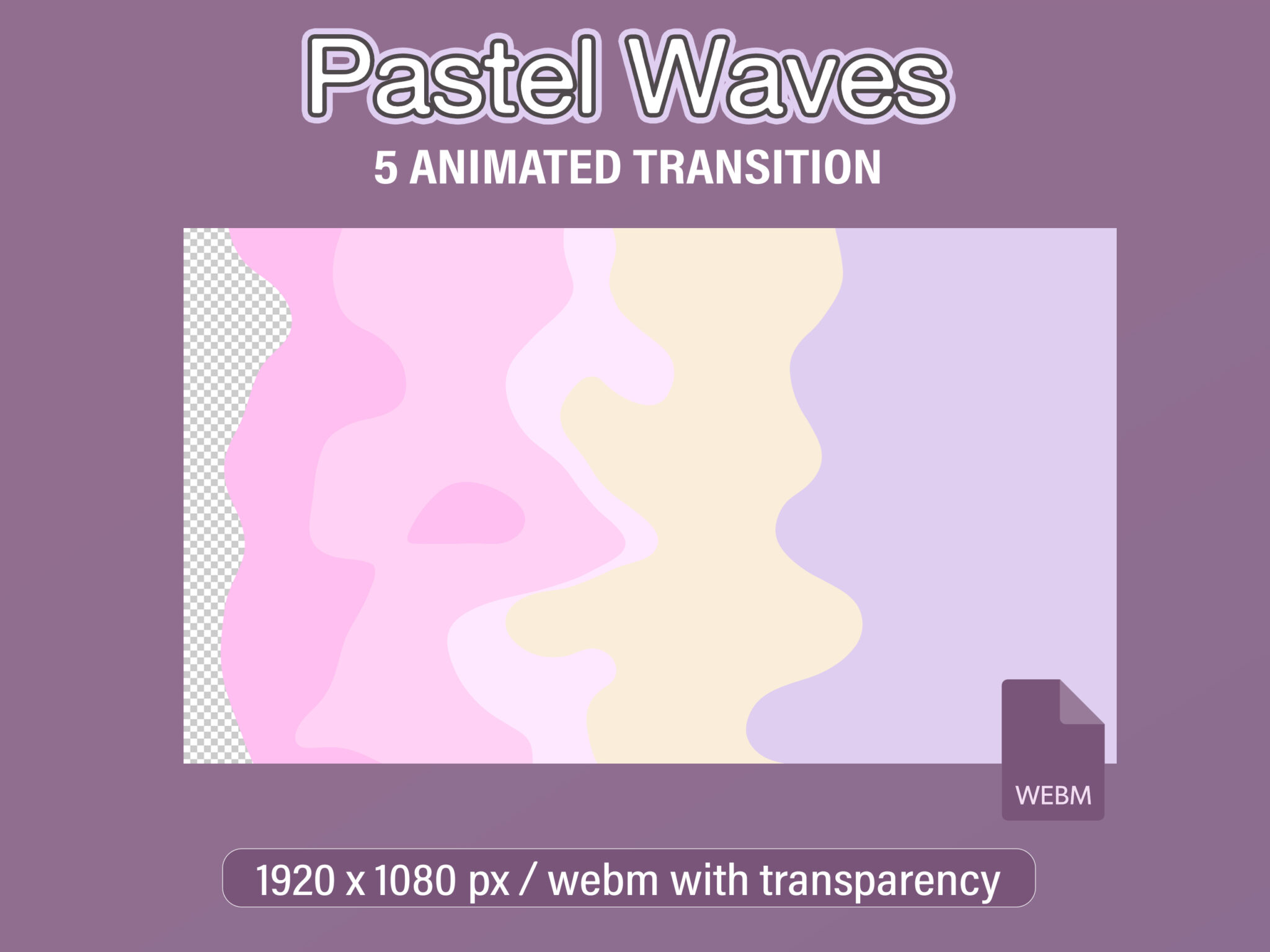 Twitch Transitions Liquid Waves, Cute Pastel Stream Stinger Transition ...