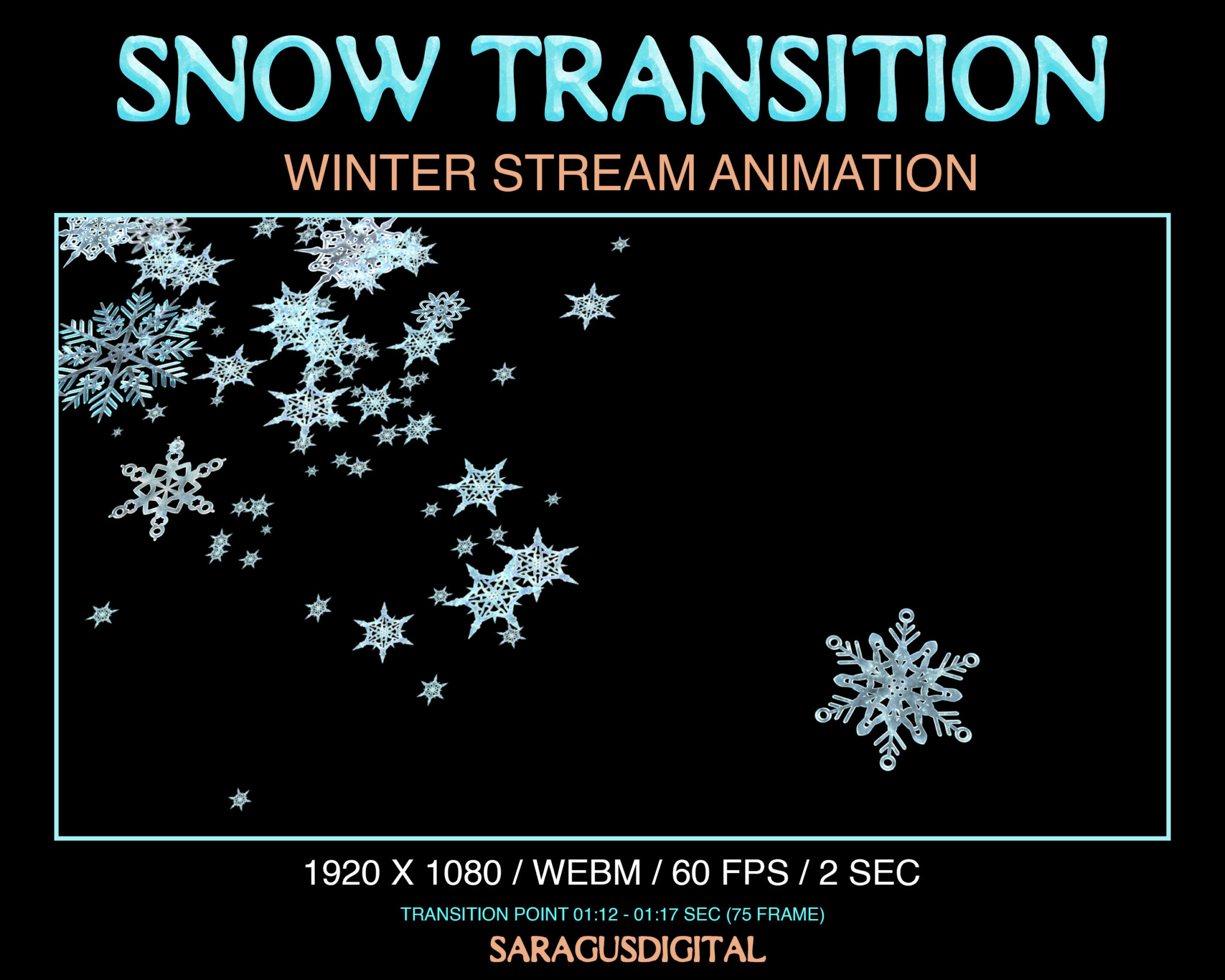 Snow stinger transition, winter stream overlay, Christmas Twitch ...
