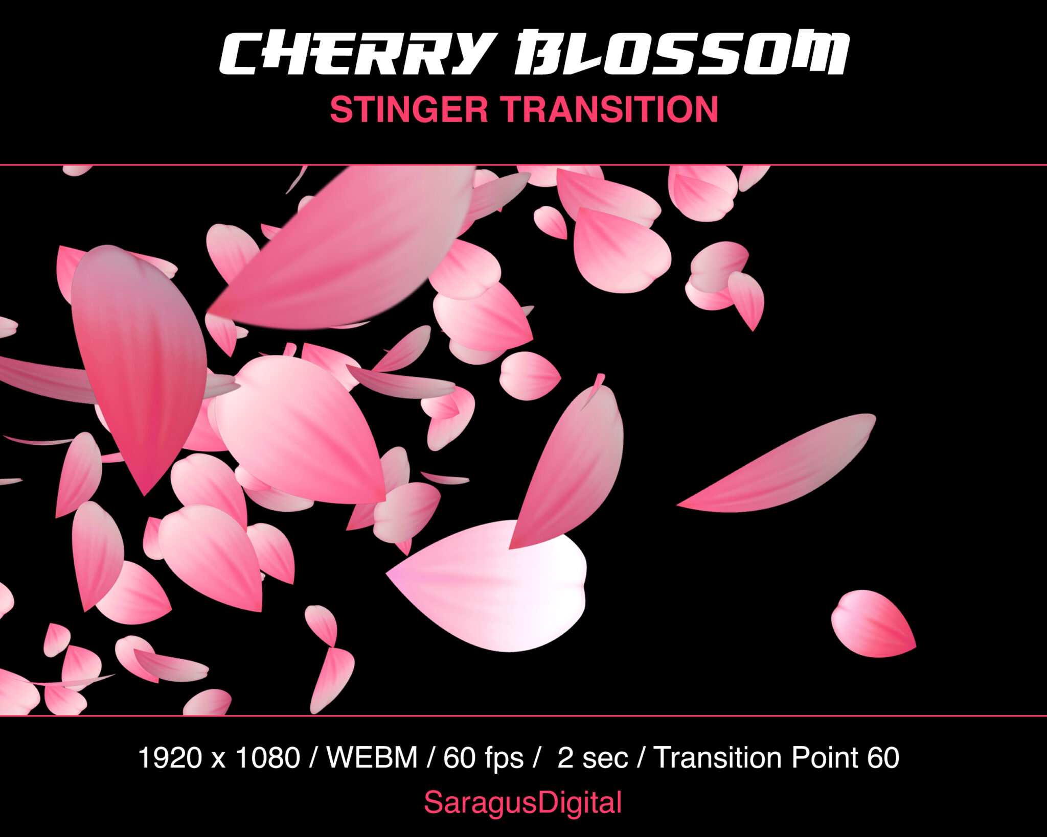 Twitch Stinger Transitions Sakura, Pink Cherry Blossom Twitch ...